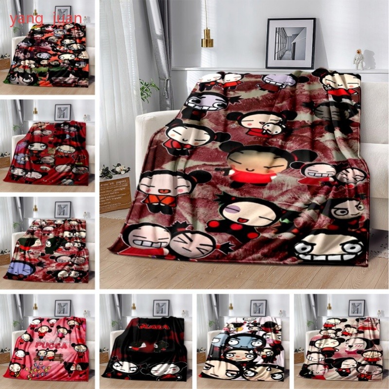 Chinese Doll Pucca Garu Blanket 3D Printed Cute Anime Cartoon Character ...