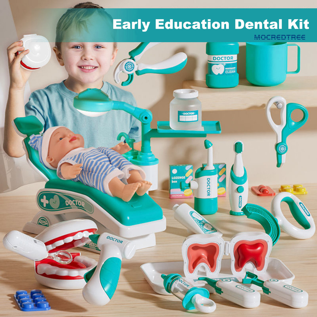 Mocredtree Dentist Kit for Toddlers Smart Dental Chair Playset Rotating ...