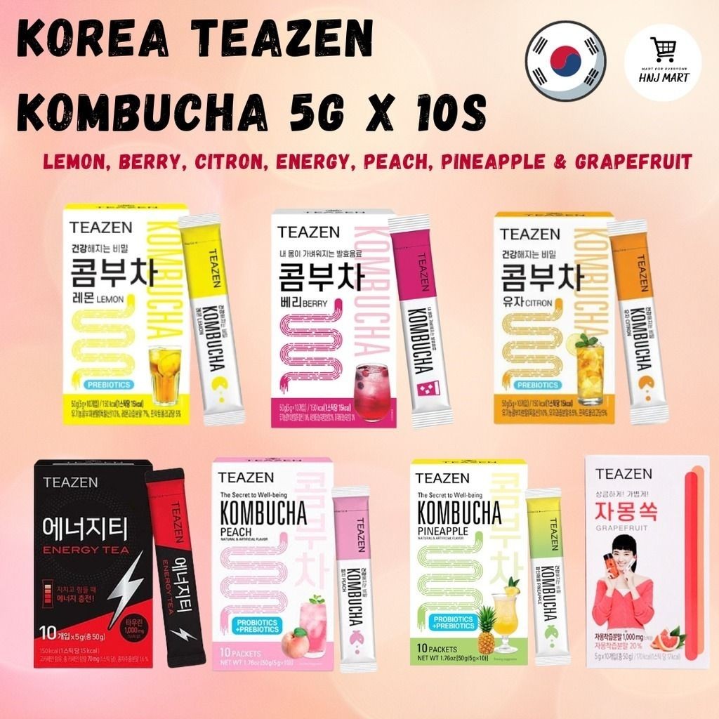 Korea Teazen Kombucha 5g x 10s Kombucha Tea Prebiotics BTS Kombucha ...