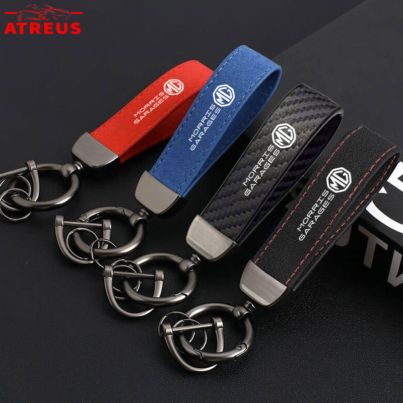 MG Car Key Chain Fur Keychain Carbon Fiber Pure Color Buckle Fashion ...