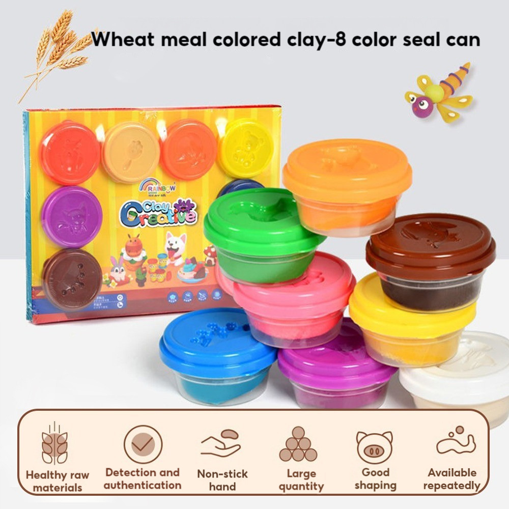 8In1 Play-Doh Clay Color Clay Safe And Not Easy To Dry Colorful Clay ...
