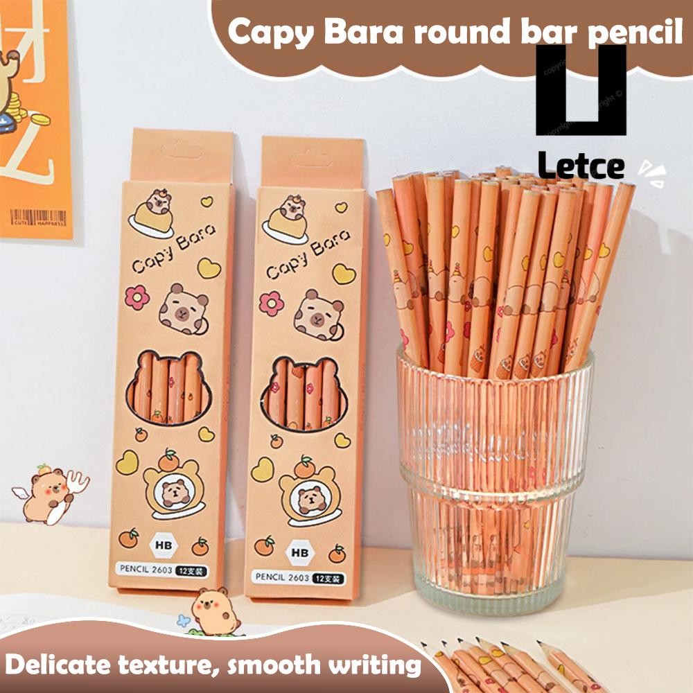 LETCE 12pcs/Set Wood Pencil, Capybara Cartoon Writing Pencil, HB Sketch ...