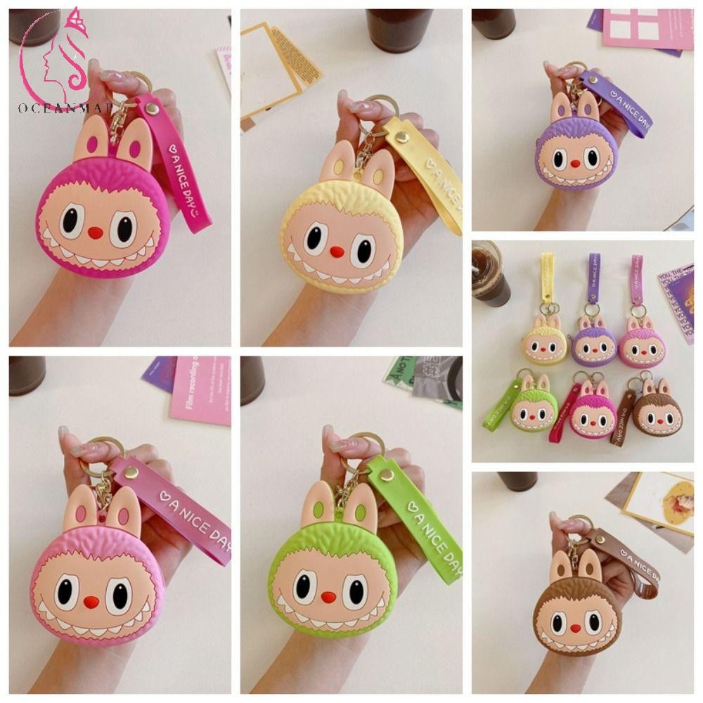 OCEANMAP Labubu Zero Wallet, Silica Gel Anime Peripherals Labubu Key ...