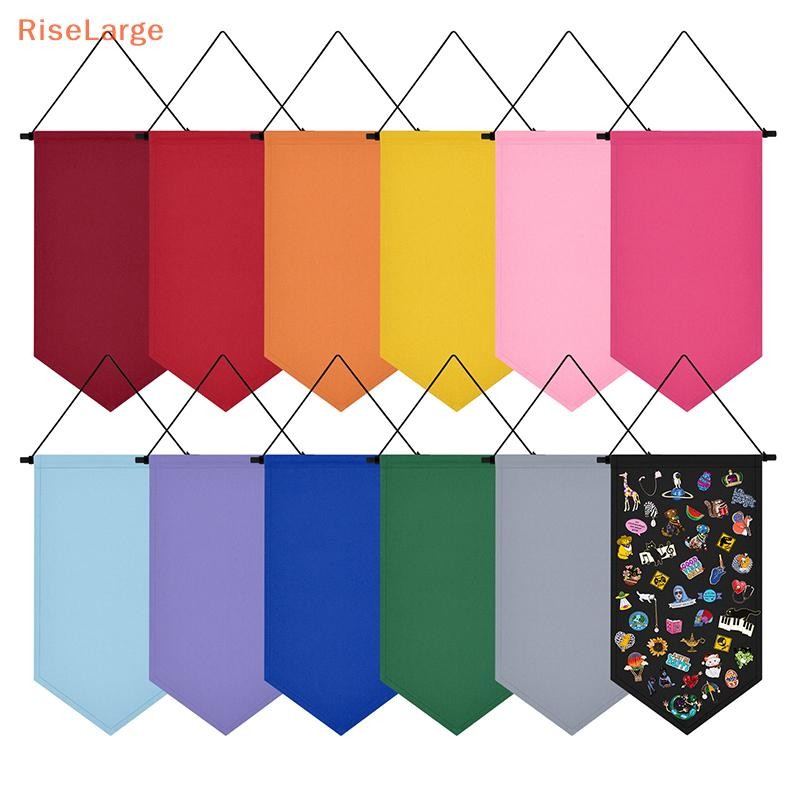 [RiseLarge] Triangle Flag Wall Hanging Brooch Pin Display Durable al ...