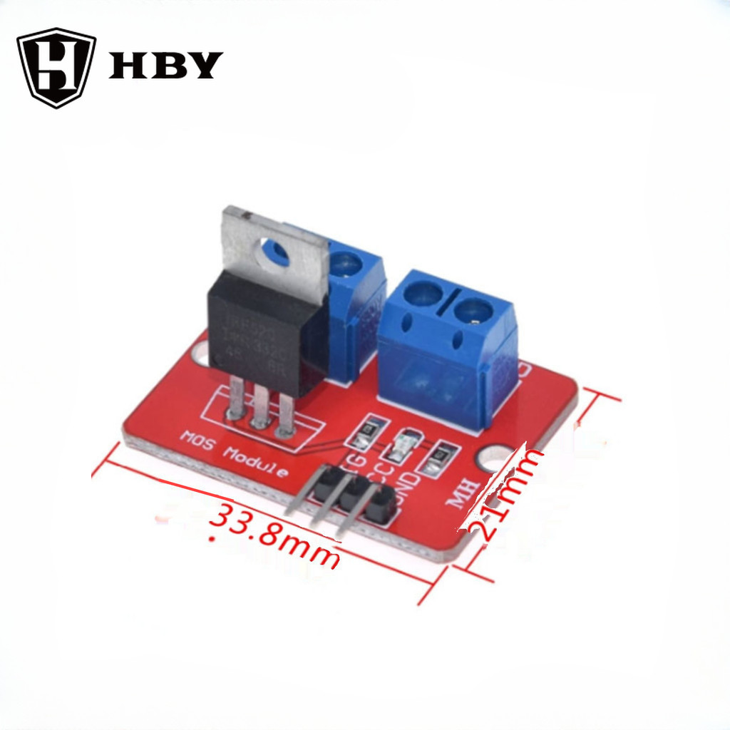 IRF520 0-24V Top Mosfet Button IRF520 MOS Driver Module For Arduino MCU ARM Raspberry pi ...