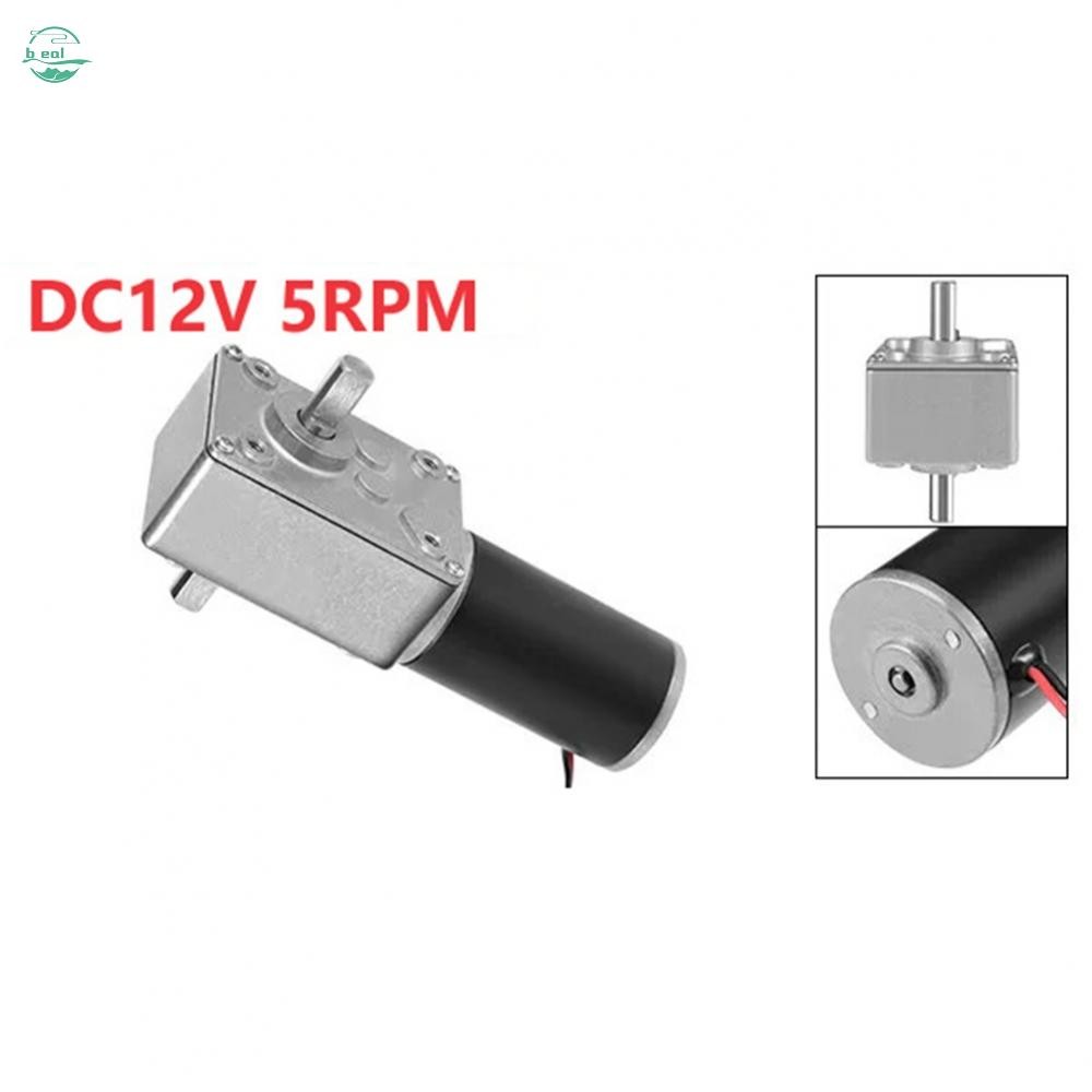 DC 12V Motor 10 RPM Speed Rectangular Output Shaft Self-Locking ...