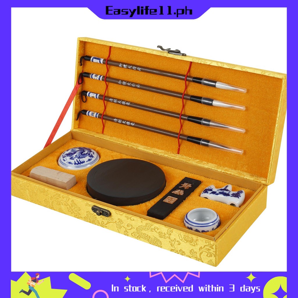 11 Pcs Chinese Calligraphy Set Portable Calligraphy Painting Set with a ...