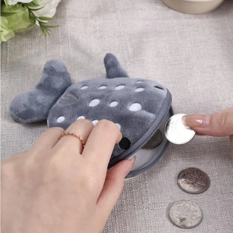 Whale Shark Coin Purse, Cartoon Shark Animal Shark Plush Wallet ...