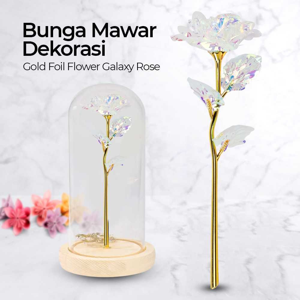 MAWAR Acevivi Decorative Rose Flower Gold Foil Flower Galaxy Rose ...