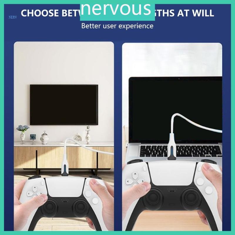 NERV Game Controller Charging Cable USB C Data Cord Speed Sync Wires ...