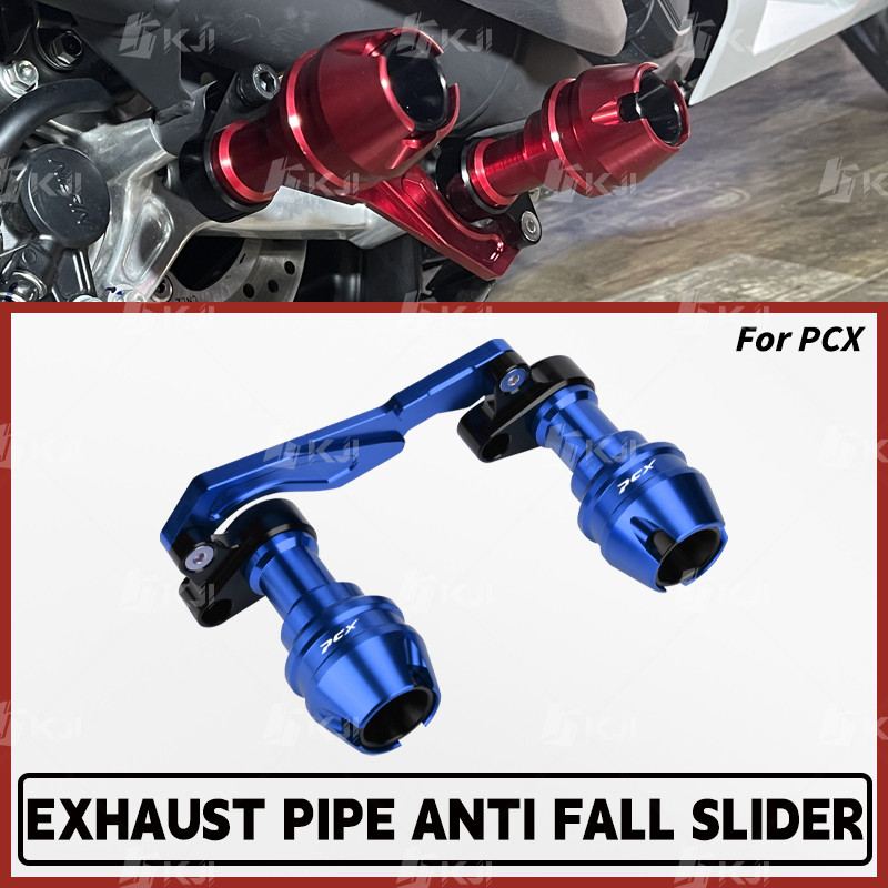 For Honda PCX 160/150/125 Muffler Slider Heavy Duty Exhaust Protector Frame Sliders Accessories ...