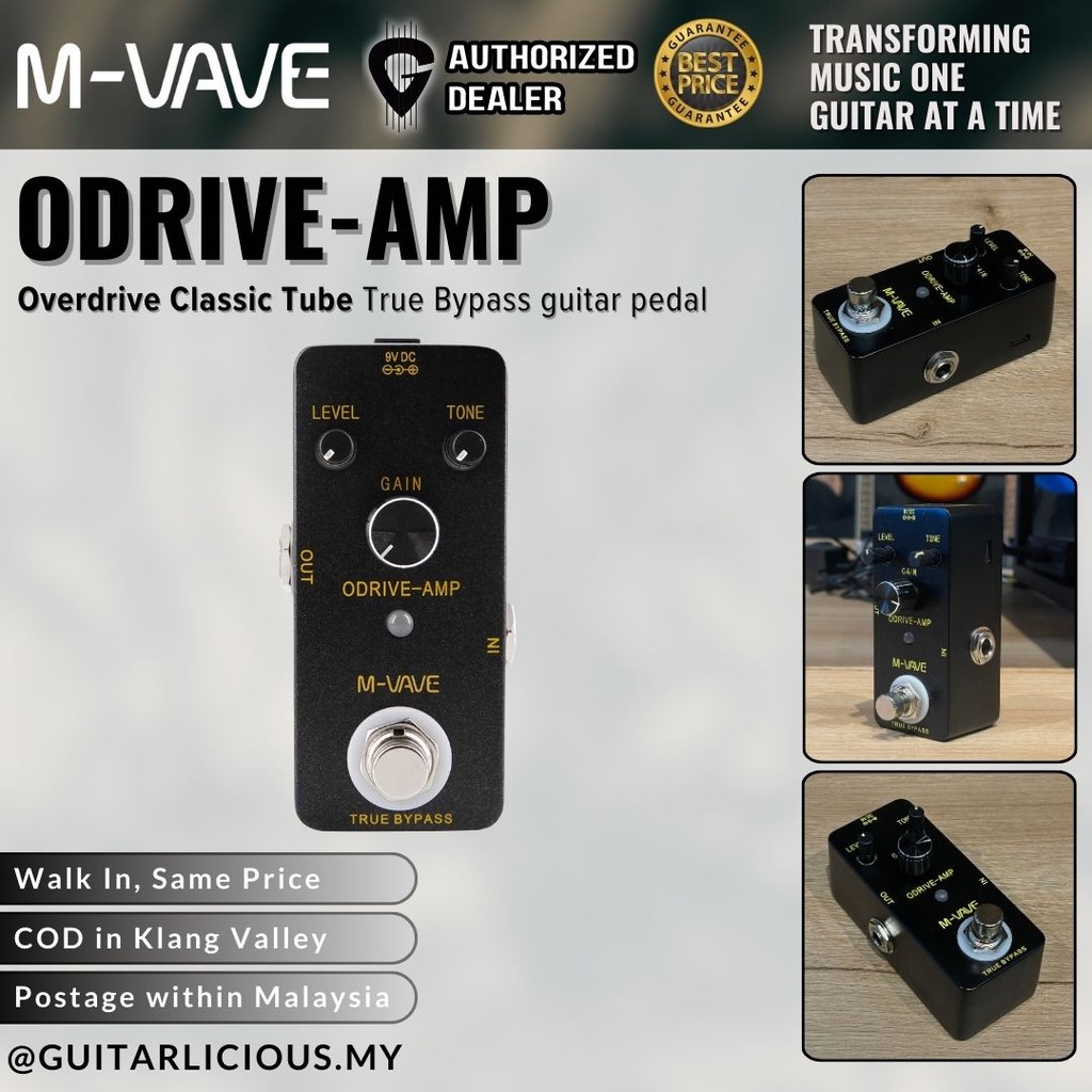 M-VAVE Overdrive-AMP Pedal Digital Guitar Effect Pedal Guitar Classic Tube True Bypass guitar ...