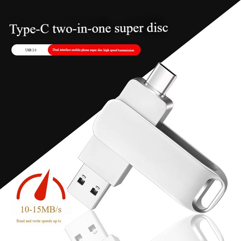 2TB OTG 3-in-1 USB Micro Type-c Flash Drive 1TB 512GB 256GB 128GB 64GB ...