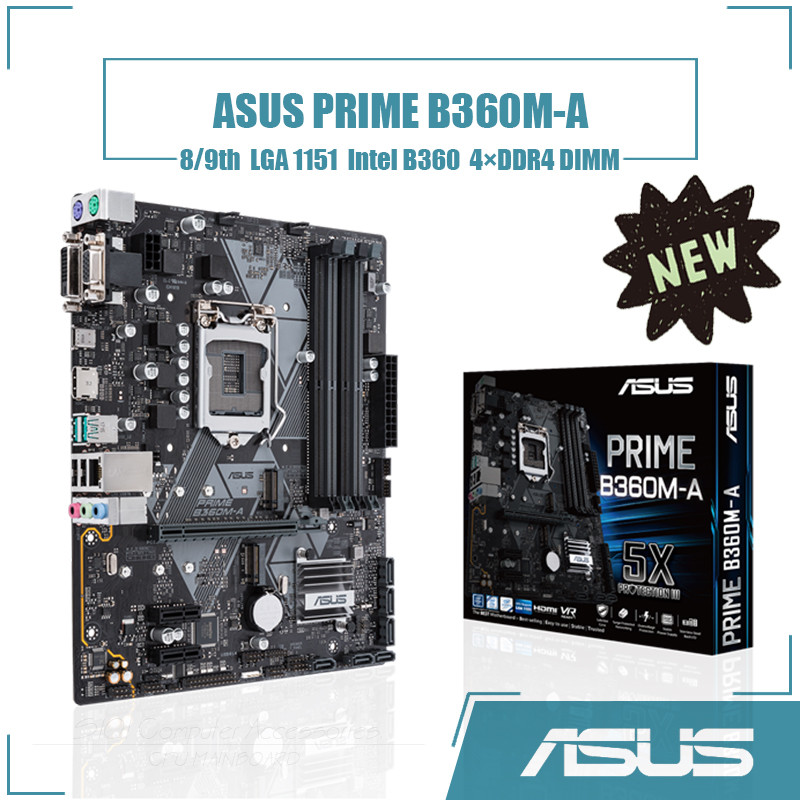 [NEW] ASUS PRIME B360M-A Motherboard Intel B360 chipset LGA 1151 4xDDR4 ...