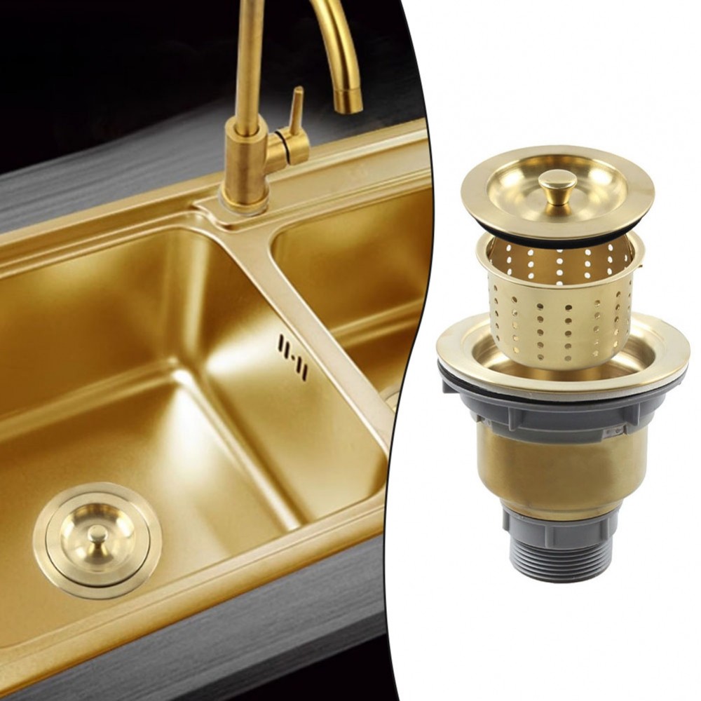 Gold-plated Sink Effortless Cleaning No Rusting Premium Stainless Steel ...