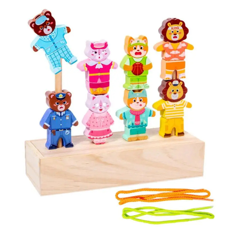 Wooden Sorting Stacking Toy Educational Sorting Blocks Toy For Toddler ...