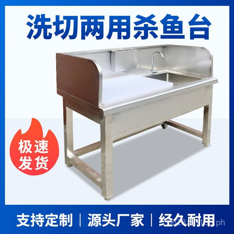 Slaughter Bench Dissection Fish Killing Table Supermarket Workbench ...