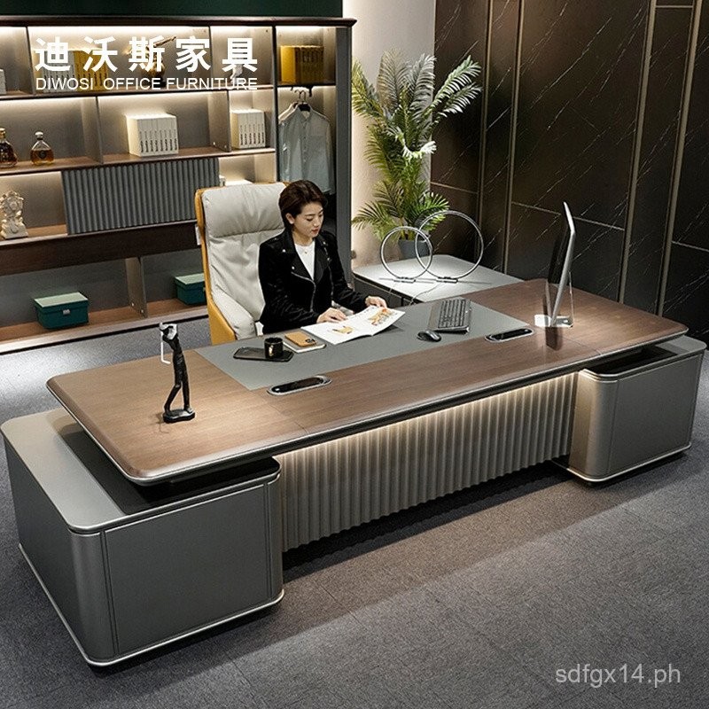Boss Desk Executive Desk High-end Chairman's Desk Modern Light Luxury ...