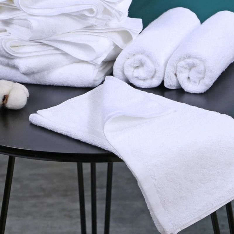4pcs Cotton extra Thick Face White bath five-star pure cotton towel ...