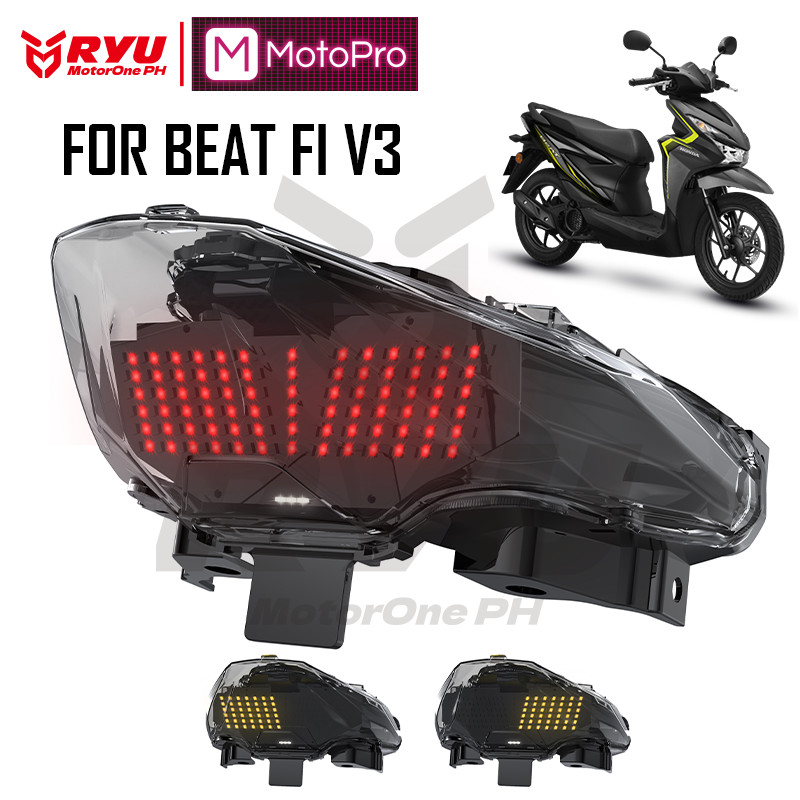 RYU MotoPro "Minimalist" Tail Light for Honda Beat Fi V3 Running and ...