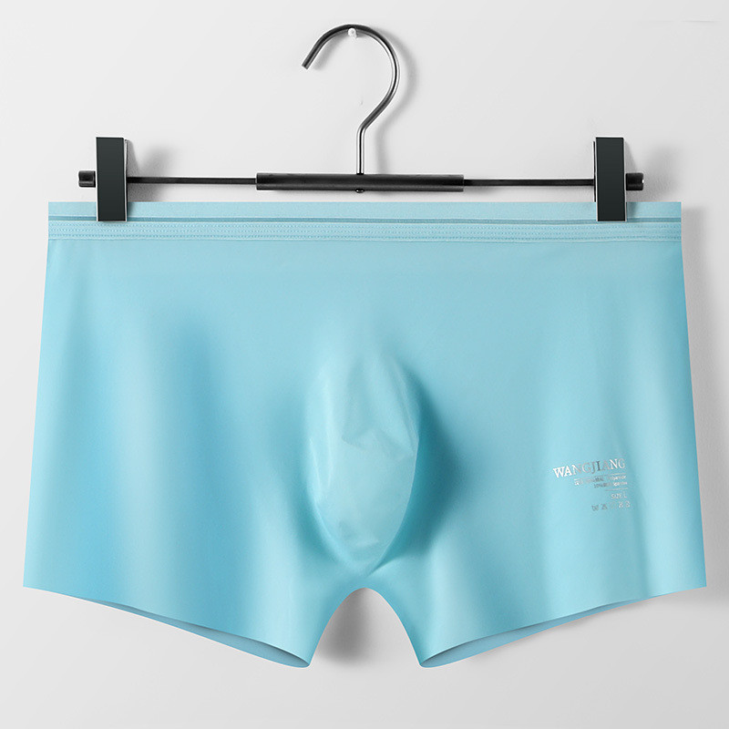 Summer New Style One-Piece Ice Silk Men's Underwear Seamless Boxer 3D ...