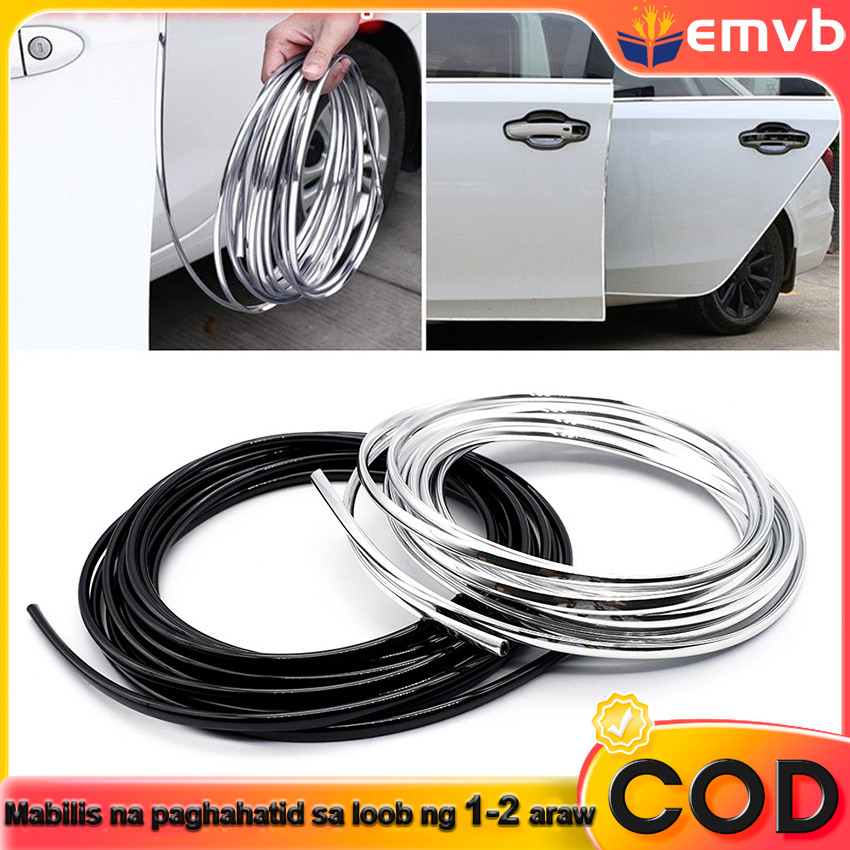 5/10M Car Door Edge Bumper Strip Protector Anti Collision Silver Black ...