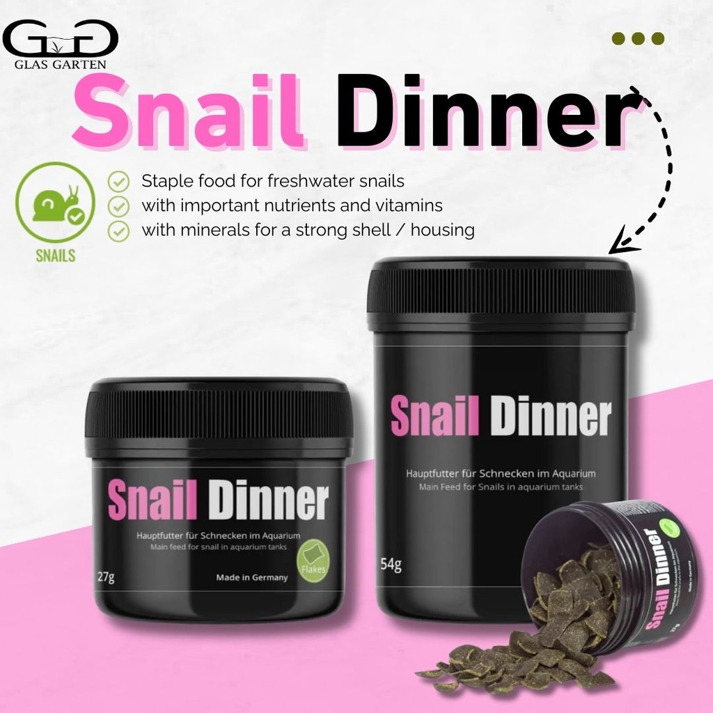 SNAIL DINNER by GlasGarten – Complete Food for Freshwater Snails ...