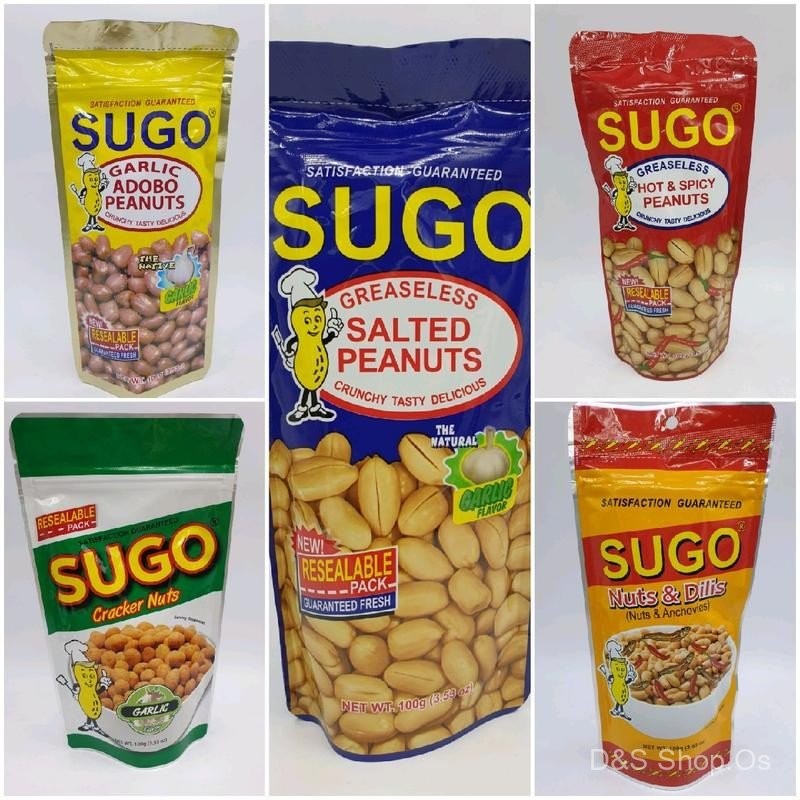 SUGO Peanut ( Greaseless salted garlic, hot & spicy, cracker nuts, nut ...