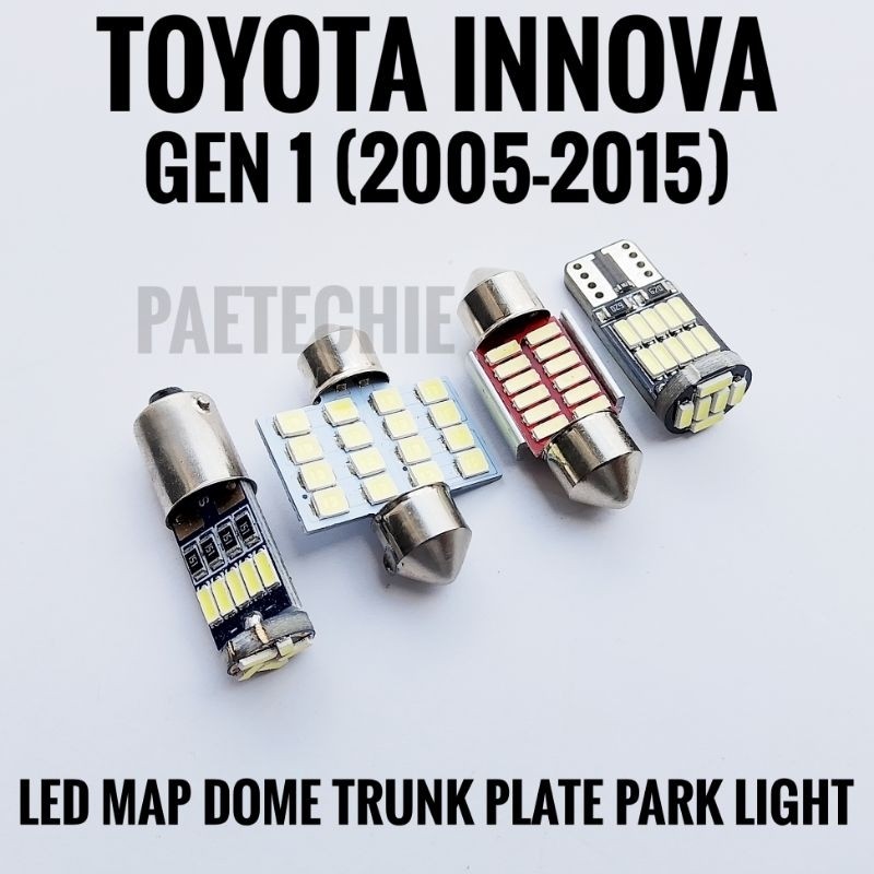 Toyota Innova LED Map Dome Light Trunk Plate Bulb Cabin Interior Gen 1 ...