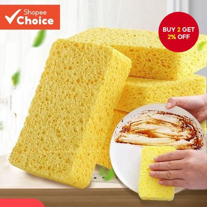 1pc Washing Cleaning Sponge Scouring Pad Natural Biodegradable ...
