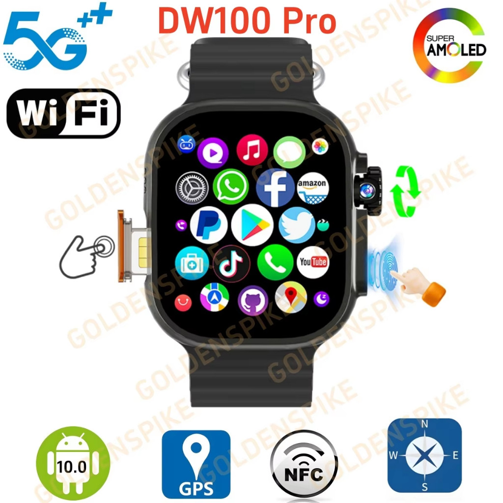 S10 Ultra 3 Smart watch with SIM slot wifi DW100 pro 2.29inch Amoled ...