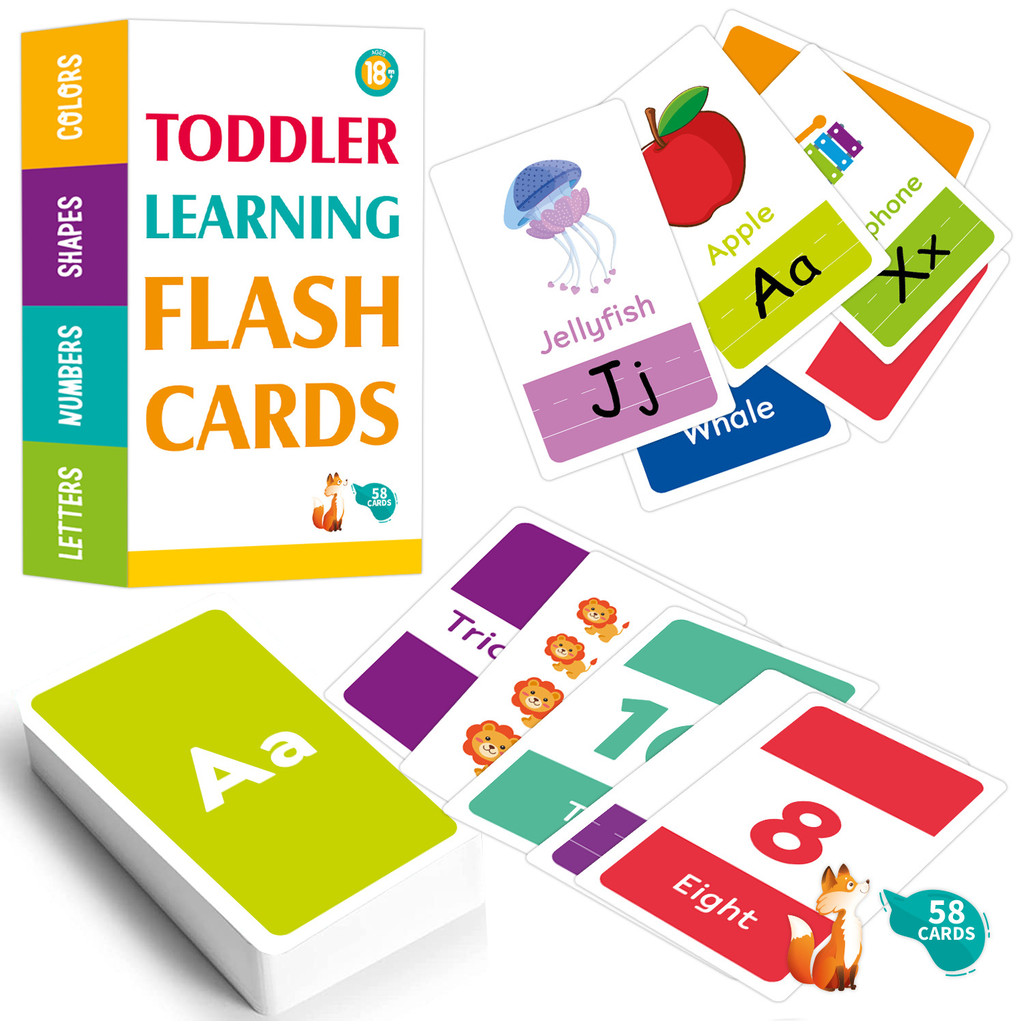 Toddler Learning Flash Cards Letters Numbers Shapes Colors | Shopee ...