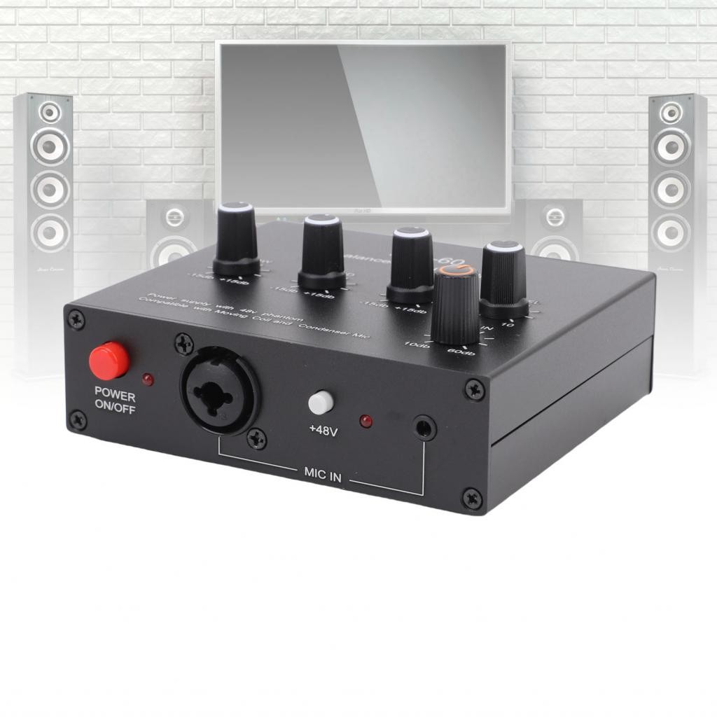 Microphone Preamp 60db Gain 20Hz-20KHz Preamplifier Balanced Circuit ...