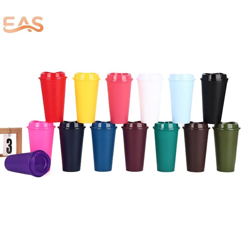 [EAS] 355ML plastic reusable with lid, cold water coffee cup, household ...