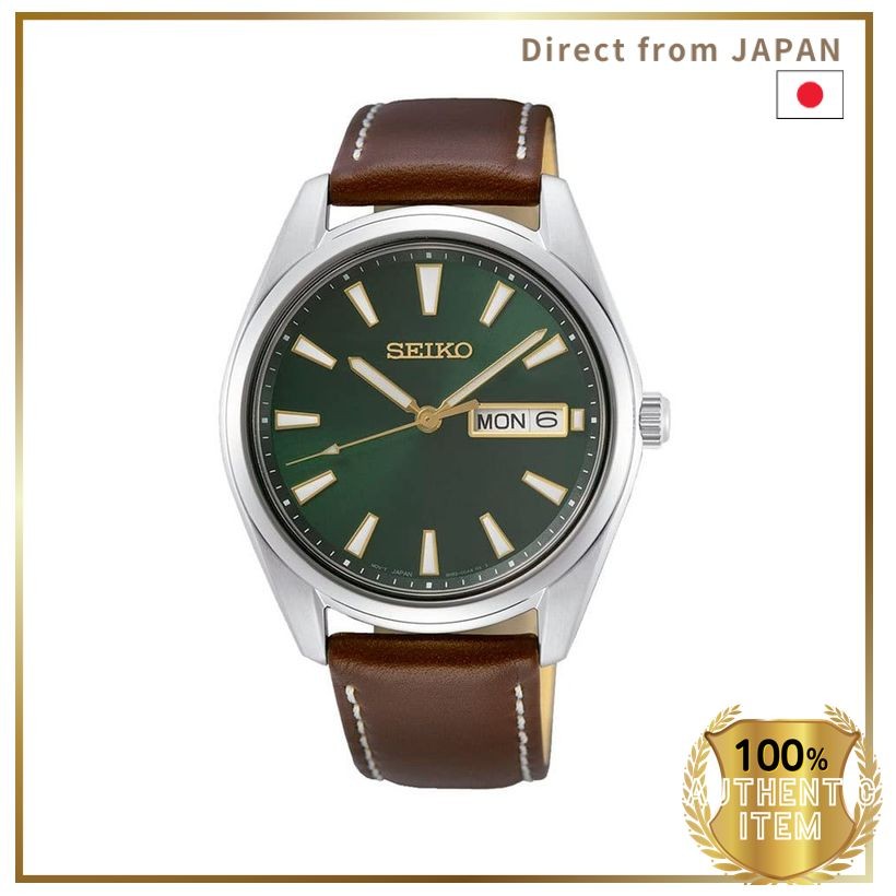 SEIKO Watch Quartz Overseas Model Green Dial Calf Leather SUR449P1 Men ...