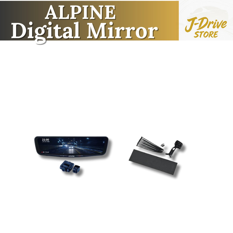 ALPINE 12” Digital Mirror DVR-DM1200A-OC + Exterior Rear Cam & KTX-M01-SI-10 Kit | Shopee ...