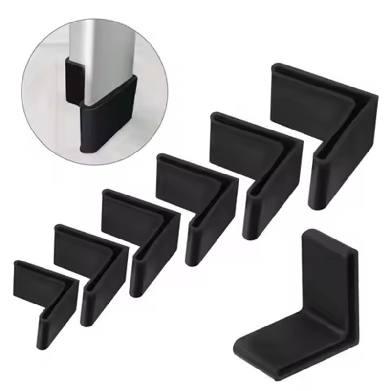 1/4 PCS L-shaped Triangle Antiskid Footing Angle Bar Rubber Footing ...