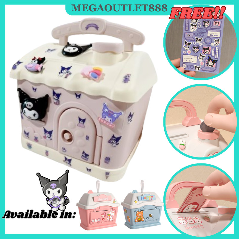! DIY Kuromi Cute Money Saving Box Piggy Bank Storage Sanrio Kids Coin ...