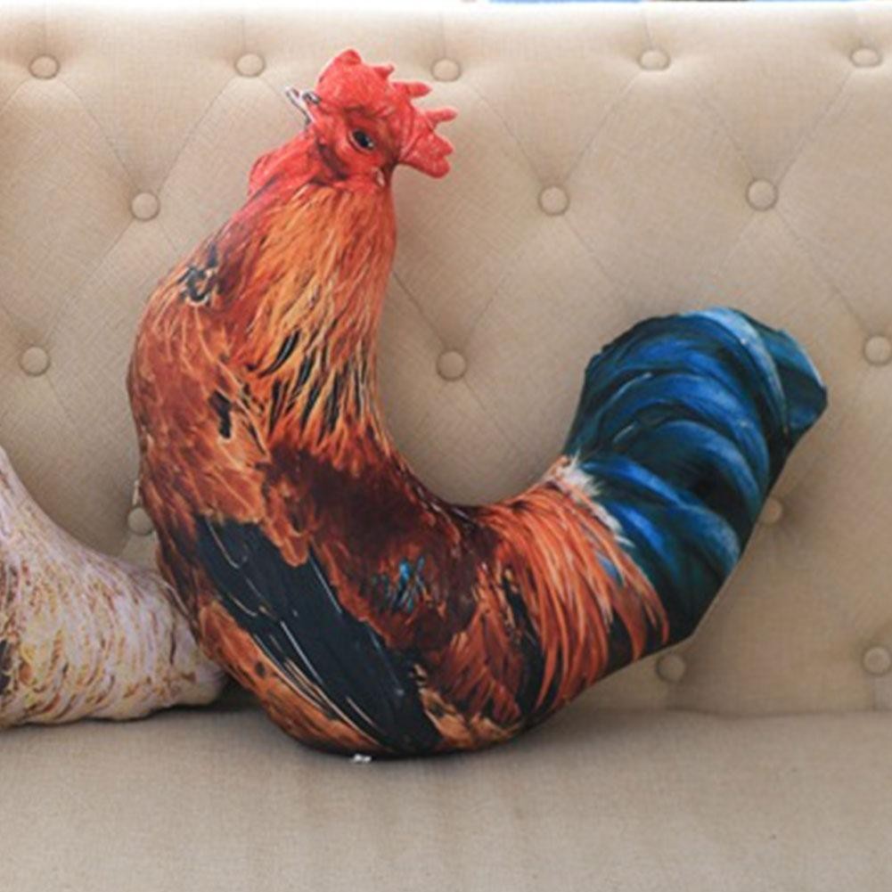 28cm Creative Simulated Rooster Plush Toys Stuffed Chicken Home Room ...