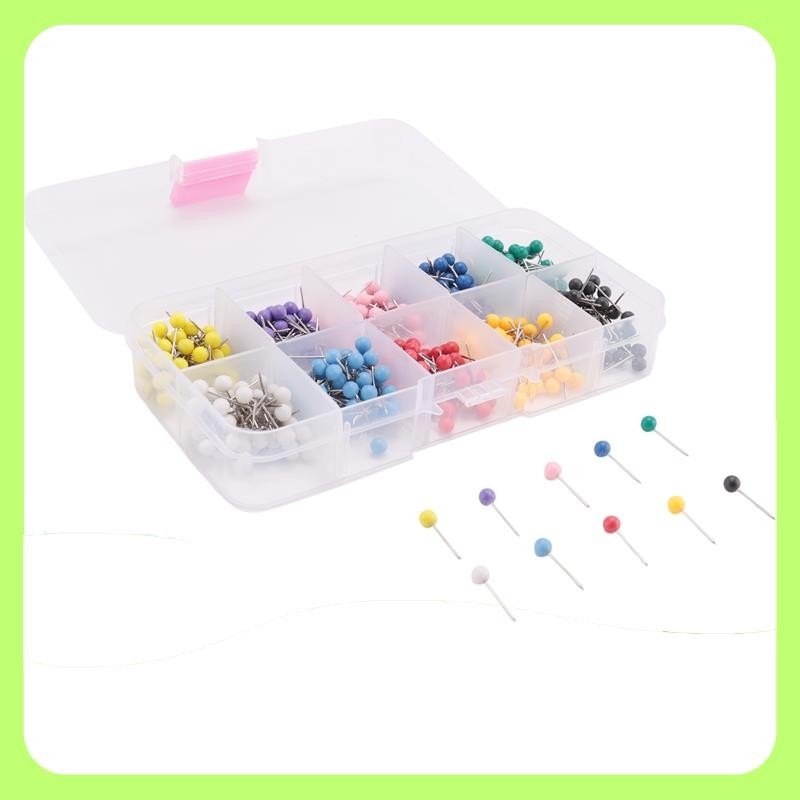 Map Tacks Push Pins Plastic Head with Steel Point, 4mm, 500 Pieces ...