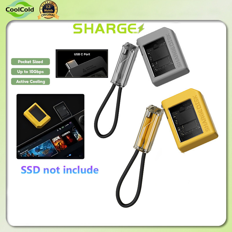 SHARGE Disk M.2 NVMe SSD Enclosure With Active Cooling System 10Gbps ...