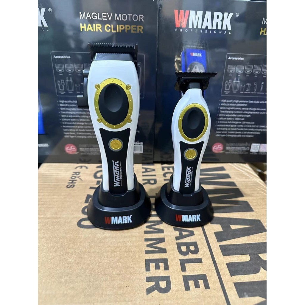 WMARK NG-7030+NG-7230 Professional hair clipper oil head electric ...