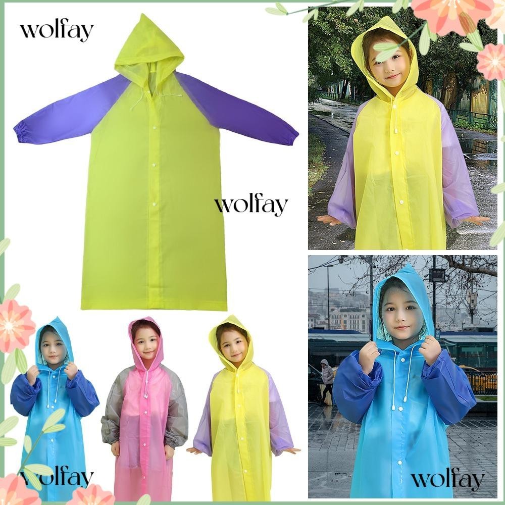 WOLFAY Kids Raincoat, EVA Full Body Thickening Rain Coat, Creative Non ...