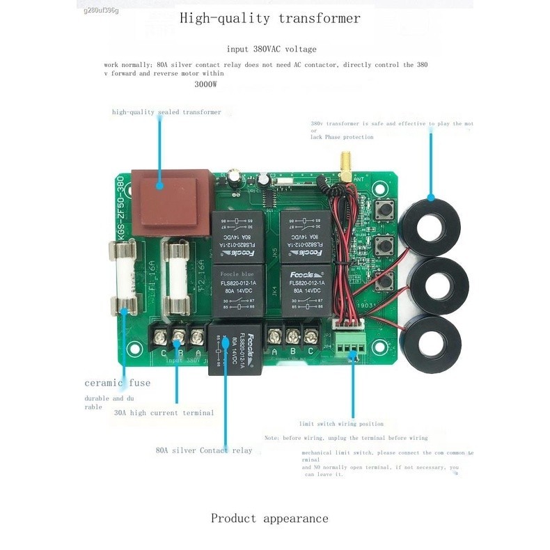 COD/380v greenhouse roller shutter remote control three-phase motor ...