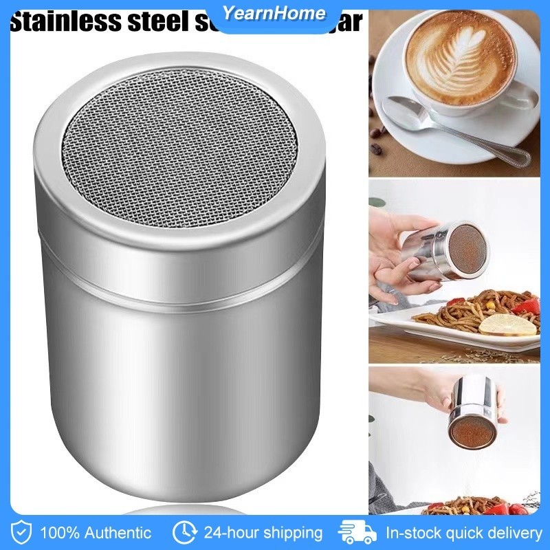Stainless Steel Chocolate Shaker Cocoa Flour Icing Sugar Powder Coffee ...
