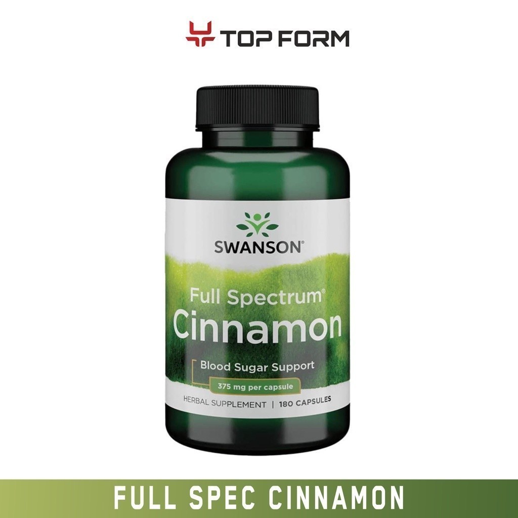 Swanson Full Spectrum Cinnamon (375 mg 180 Caps)- Blood Sugar Supports ...