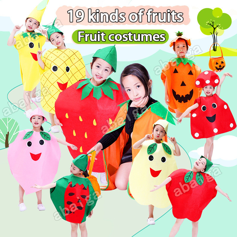 Nutrition Month Costume Creative Fruits and Vegetables Cosplay for Kids 3-9yrs Halloween ...