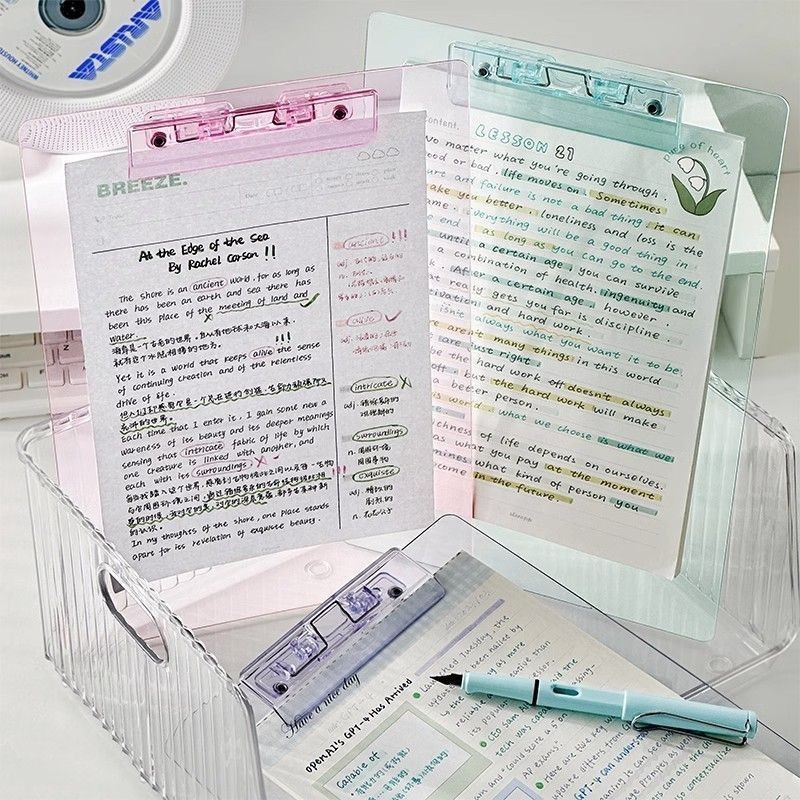 A4 High-value Folder ins Transparent Acrylic Board Clip Writing Board ...