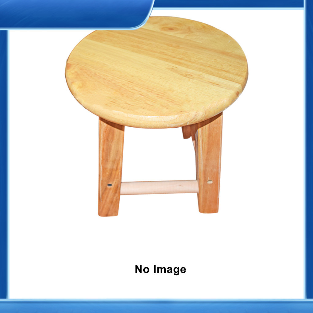 Beige Solid Wood Low Stool - Durable And Stylish Seating Solution For ...