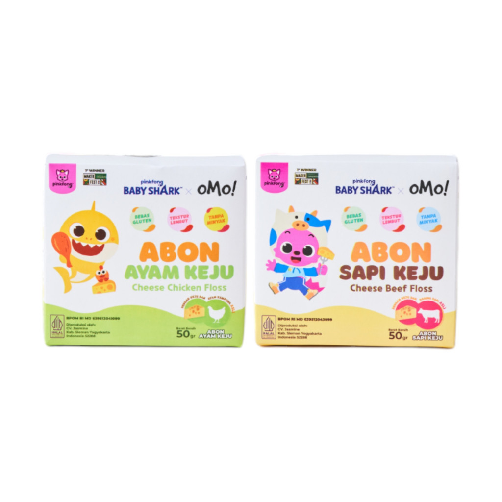 Pinkfong Baby Shark X OMO! Shredded Beef and Cheese Chicken 50gr | Shredded Mpasi Baby | Shopee ...